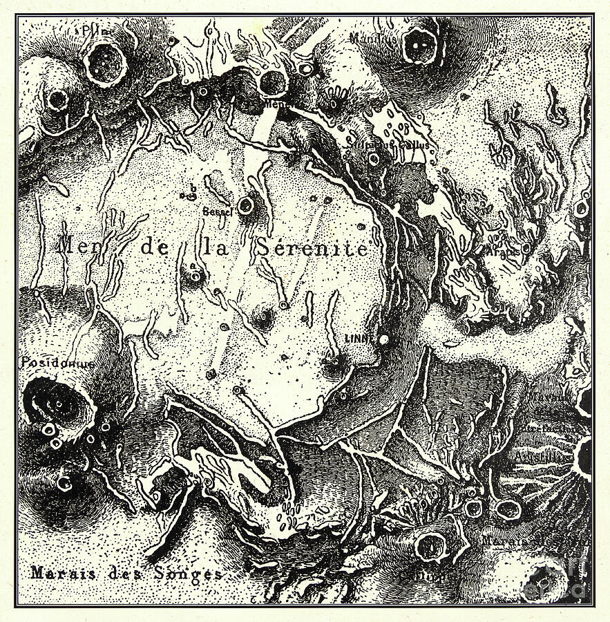Moon Map Of Mare Serenitatis by Detlev Van Ravenswaay / Science Photo ...