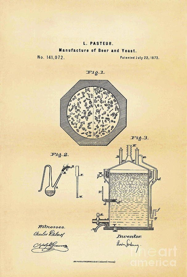 Pasteur's Beer Fermentation Patent by Us National Archives And Records ...