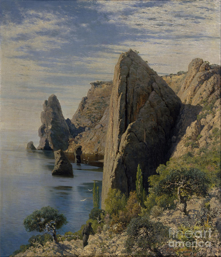 Rocks, 1884. Artist Myasoedov, Grigori by Heritage Images