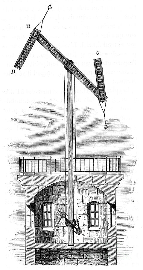 Sectional View Of A Telegraph Tower by Print Collector
