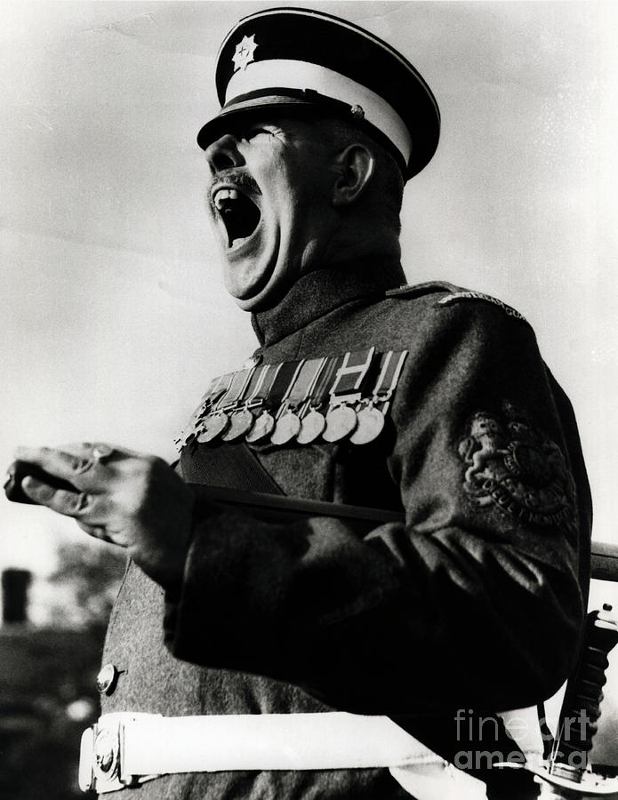 Sergeant Major Screaming At His Troops by Bettmann