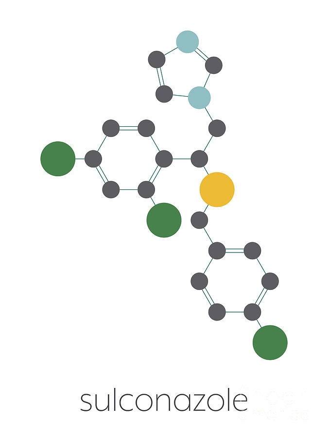 Sulconazole Antifungal Drug Molecule by Molekuul / Science Photo Library