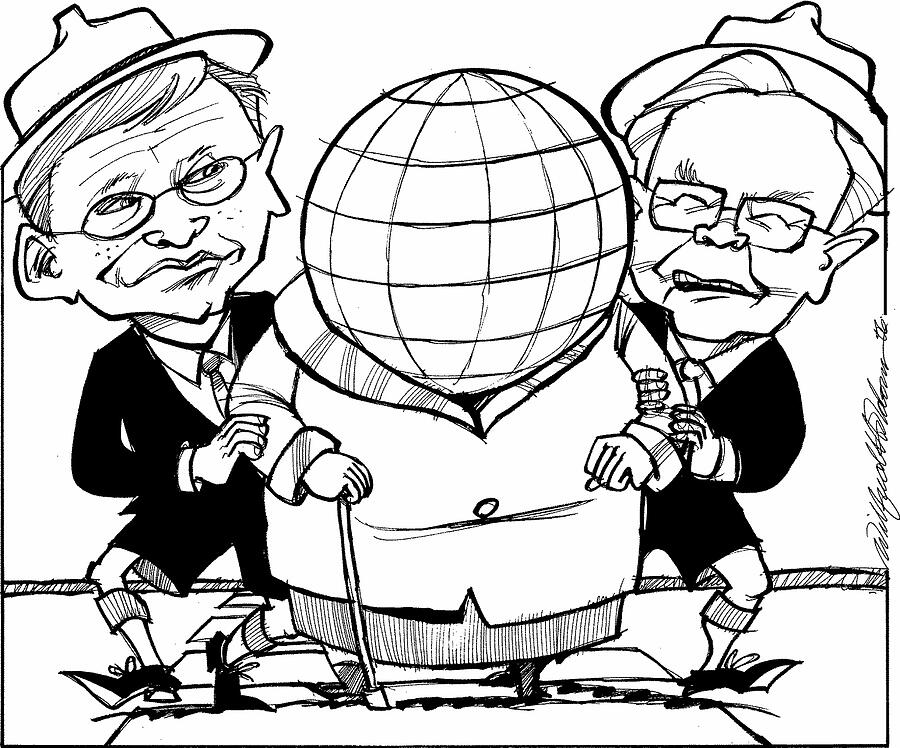 The Good Boys - Bill Gates And Warren Buffett Drawing by Wilfred ...