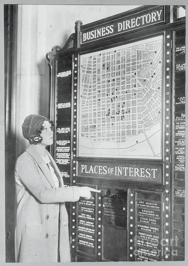 Woman Using An Electronic Business by Bettmann