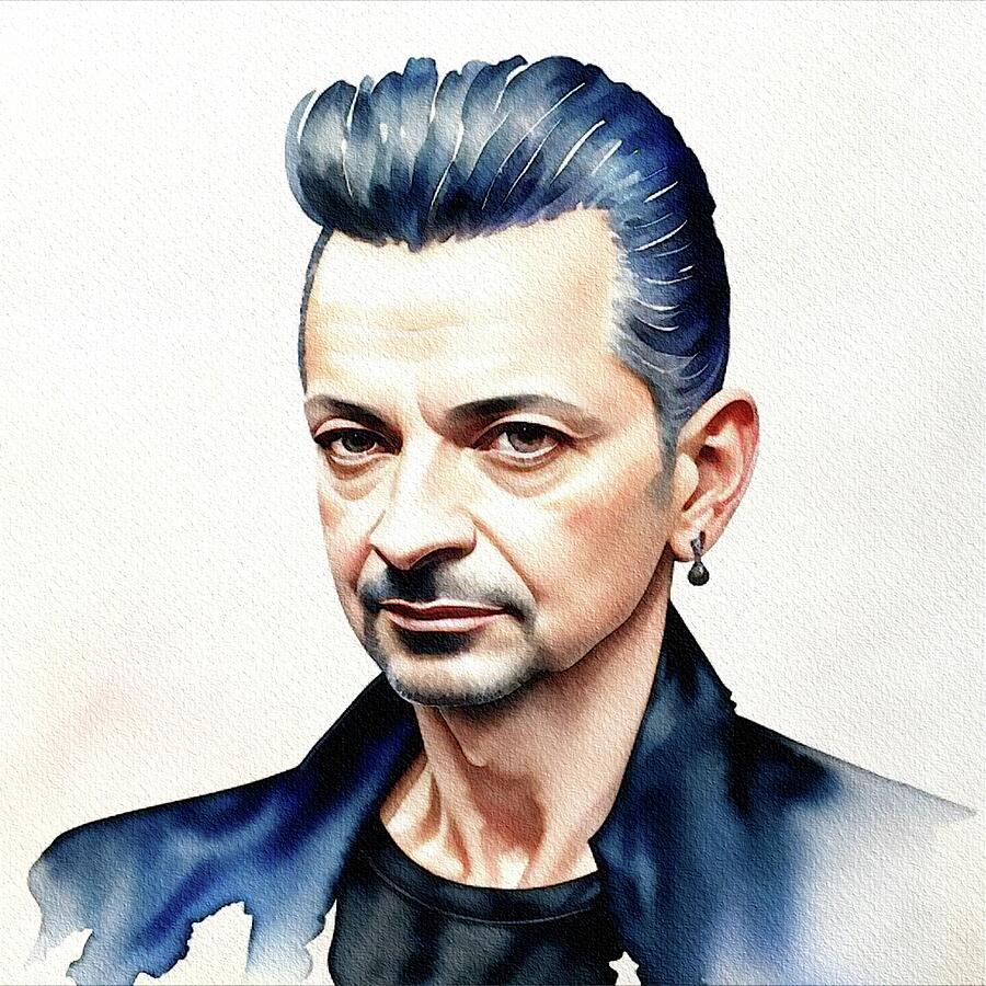 Dave Gahan, Depeche Mode #1 Painting by Sarah Kirk - Metal Posters