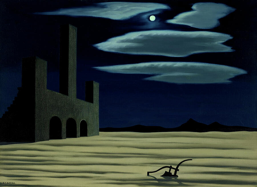 The Plough and the Moon #2 Painting by George Ault - Metal Posters