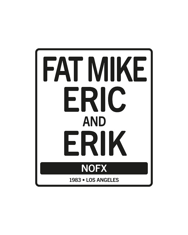 1983 - Fat Mike Eric and Erik Digital Art by Chungkong Art - Metal Posters