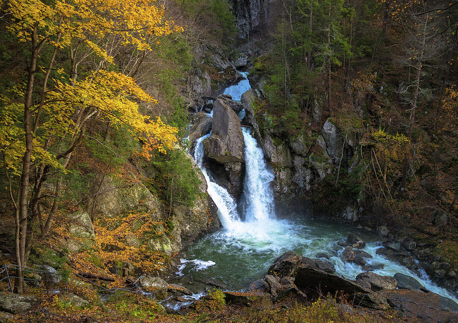 Autumn at Bash Bish Falls by John Morzen