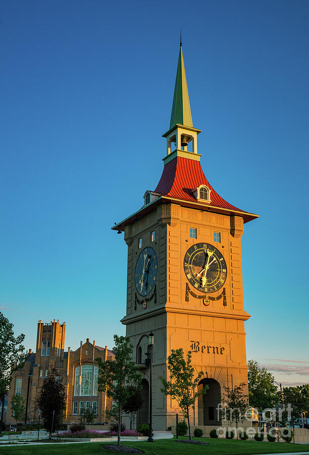 Berne Clock Tower with Late Sun Photograph by Thomas Sprunger - Metal ...