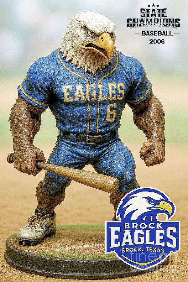 Brock Eagles - Brock, Texas - Baseball Championships. Digital Art by ...