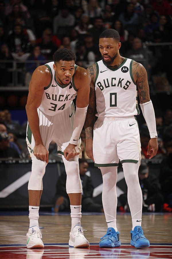 Damian Lillard and Giannis Antetokounmpo by Brian Sevald