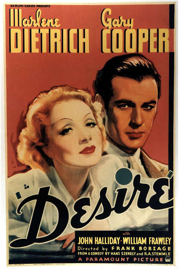 ''Desire'', with Marlene Dietrich and Gary Cooper, 1936 Mixed Media by ...