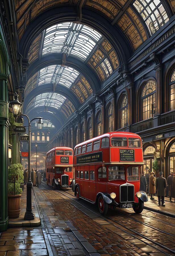 Historic London Bus Terminal Digital Art by Kevin Walker And Pixel ...
