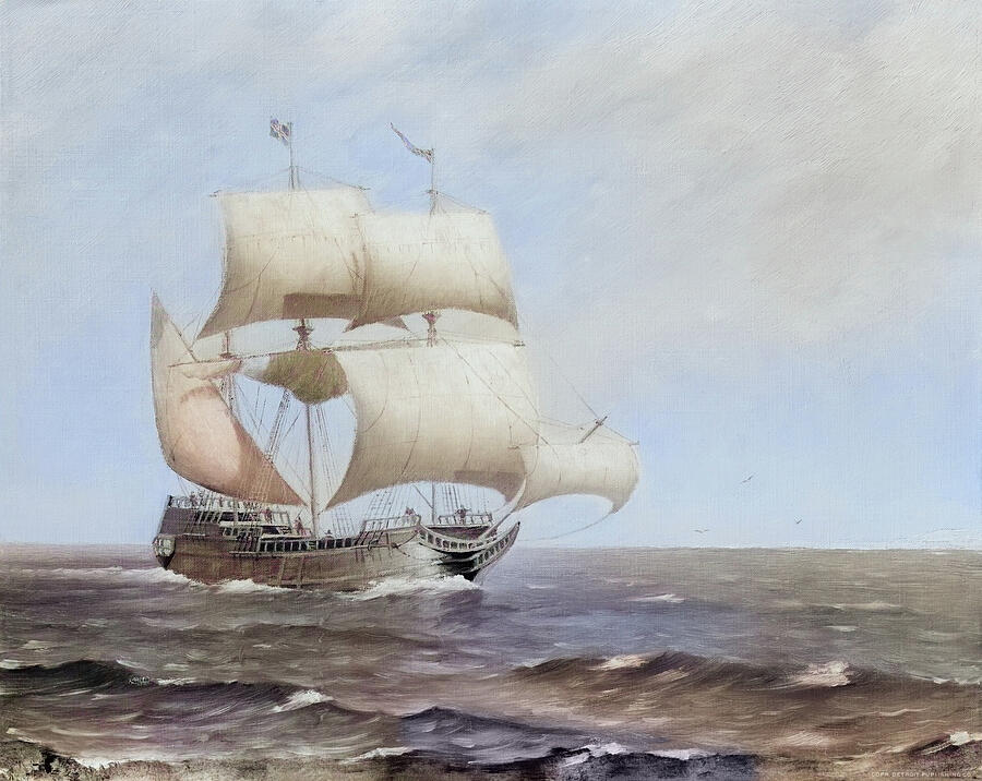 Mayflower by Charles Austin Needham - Colorized by Dale Kincaid