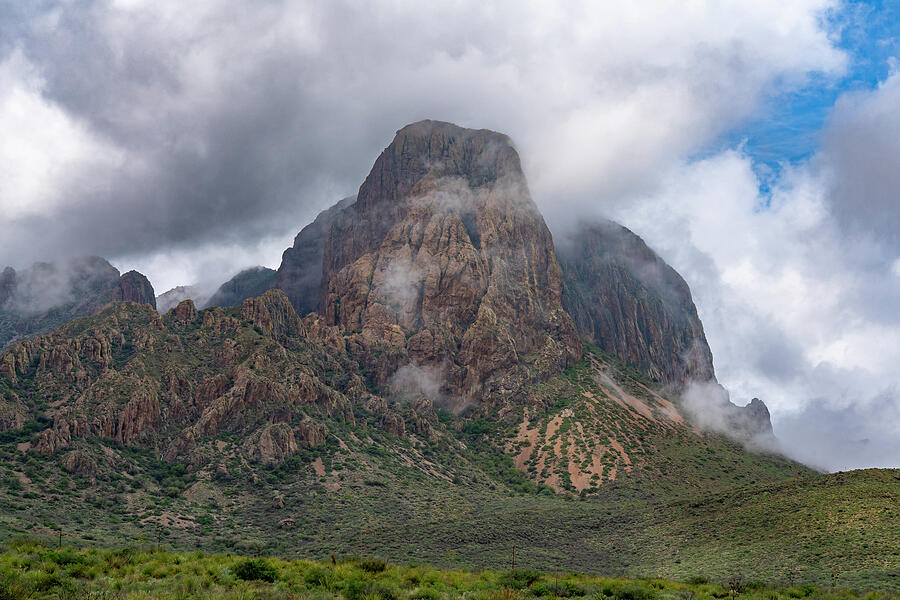 Moody Chisos Mountains in Big Bend National Park A4-37316 by Discover Texas