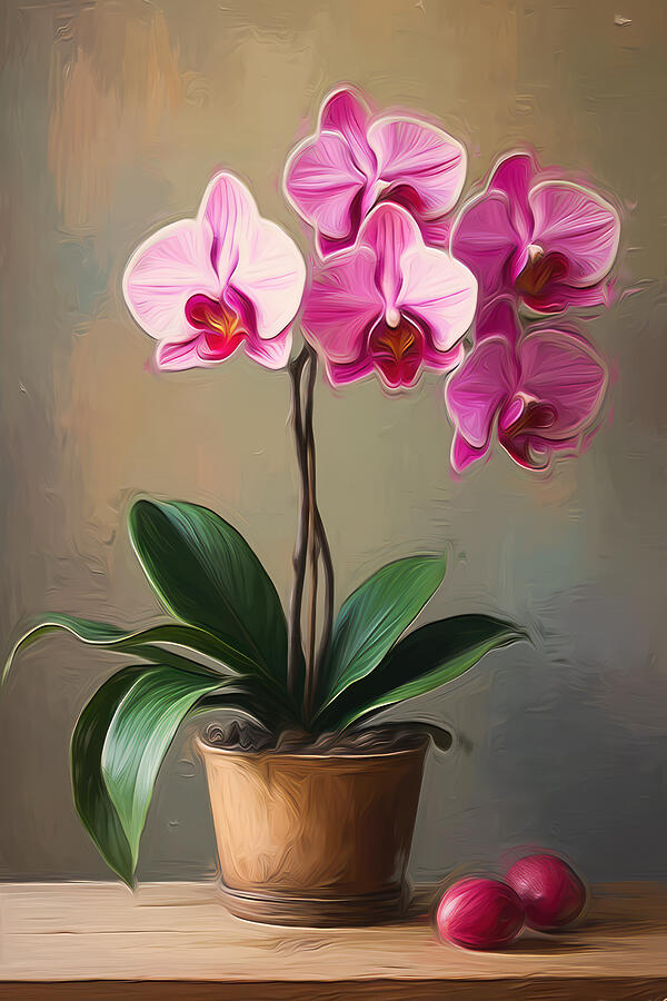 Orchid Wall Art Floral Still Life by Classic Art Prints