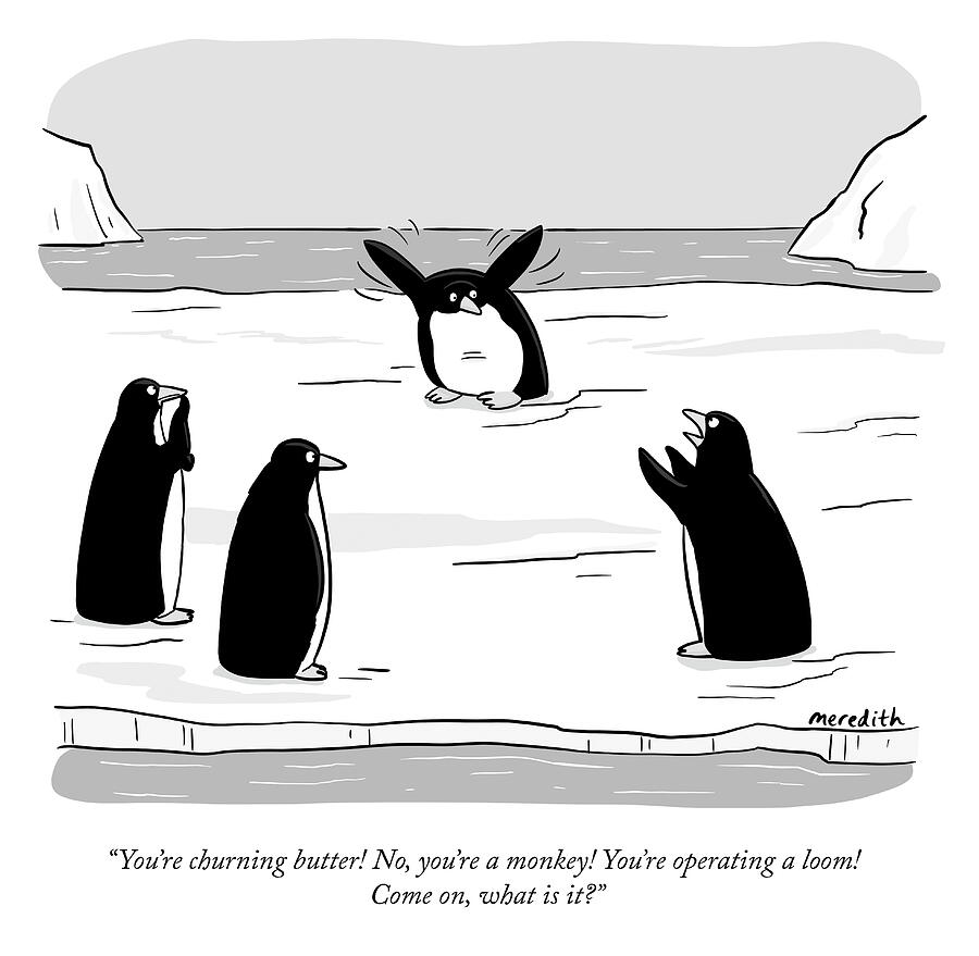 Penguins Playing Charades by Meredith Southard