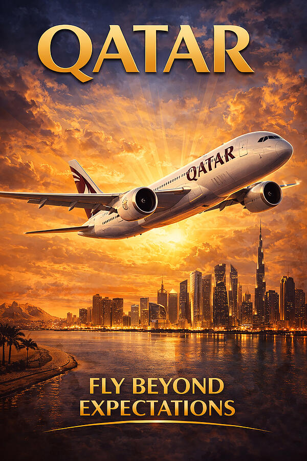 Qatar Airways Boeing 787 The World Within Reach Digital Art by Start ...