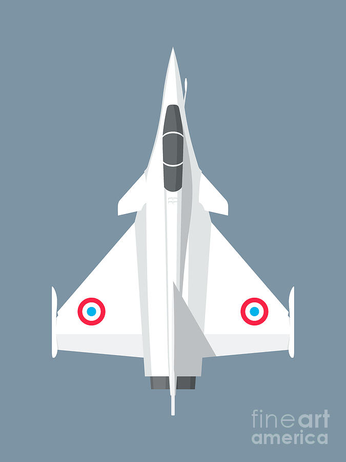 Rafale Fighter Jet - Slate Digital Art by Organic Synthesis - Metal Posters