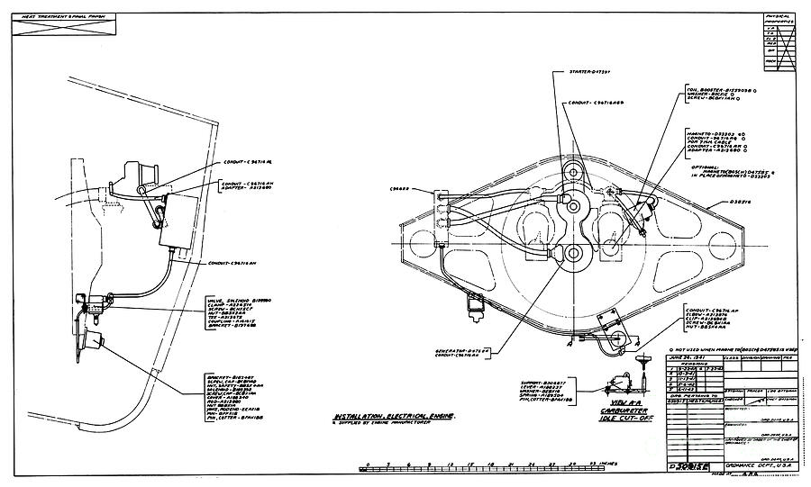 Sherman Tank - Electrical Engine Diagram, 1940-42 by GRANGER Historical ...