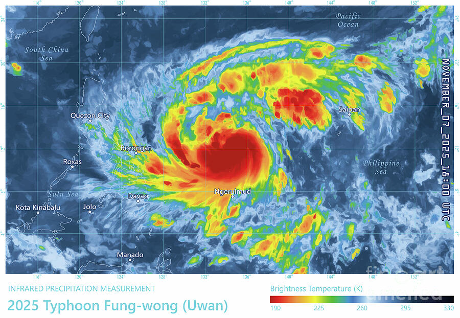 Typhoon Fung-wong 20251107 18UTC Precipitation Map Philippine Se ...