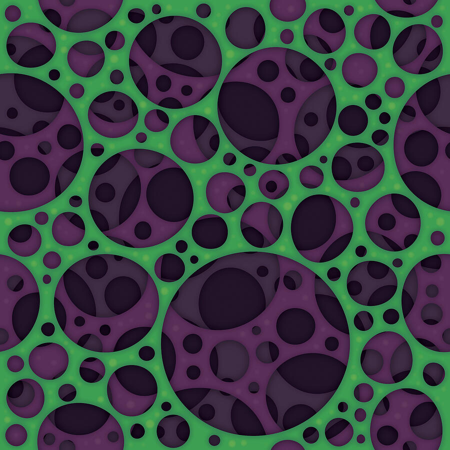 Wicked Trippy Abstract Slime Holes Design Pattern In Purple And Green ...